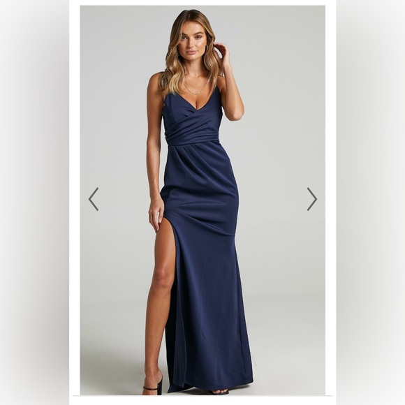 Showpo. | Dresses | Showpo Linking Love Maxi Dress Plunge Neck Slip ...